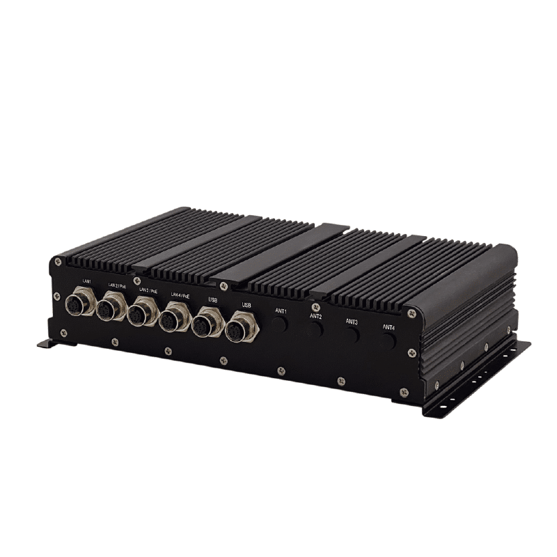 PC industriel embarqué Sintrones VBOX-3611-POEX avec prises M12 POE