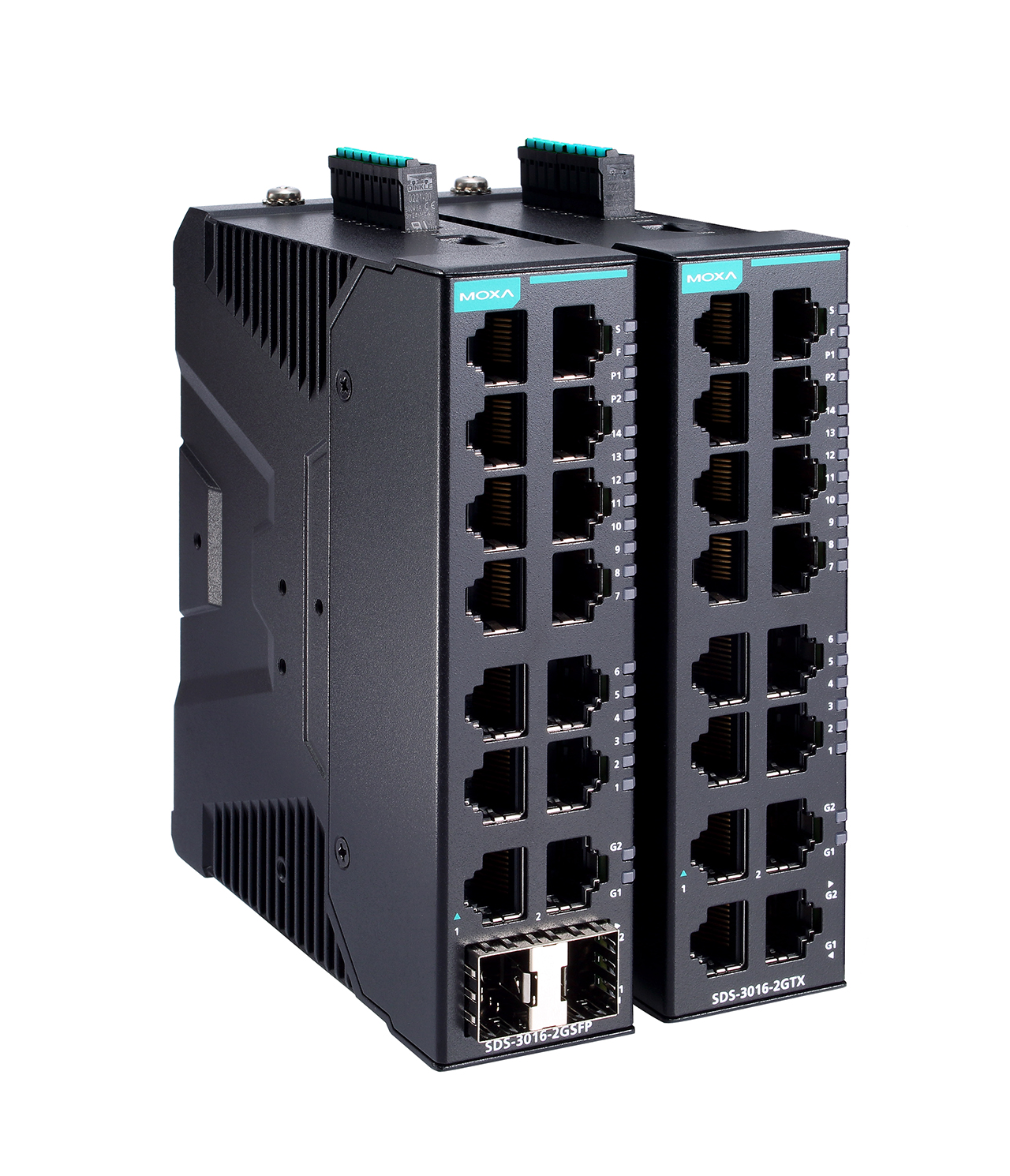 Moxa SDS-3016 - Switch Ethernet intelligents Gigabit 14 ports + 2G ...