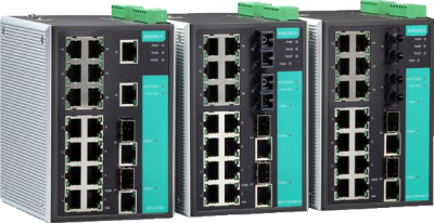 Moxa EDS-518A - Switch Ethernet managé Gigabit à 16 ports + 2 ports ...