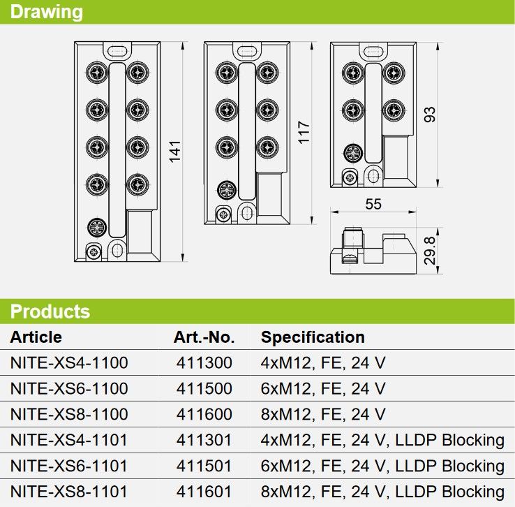 TERZ NITE-XS6-1100 - Switch non manageable 6 ports en STOCK